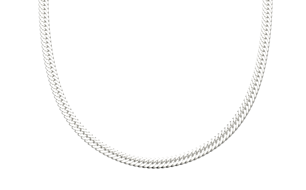 Flat Curb Chain - Sterling Silver - ODOZIAKUCHI