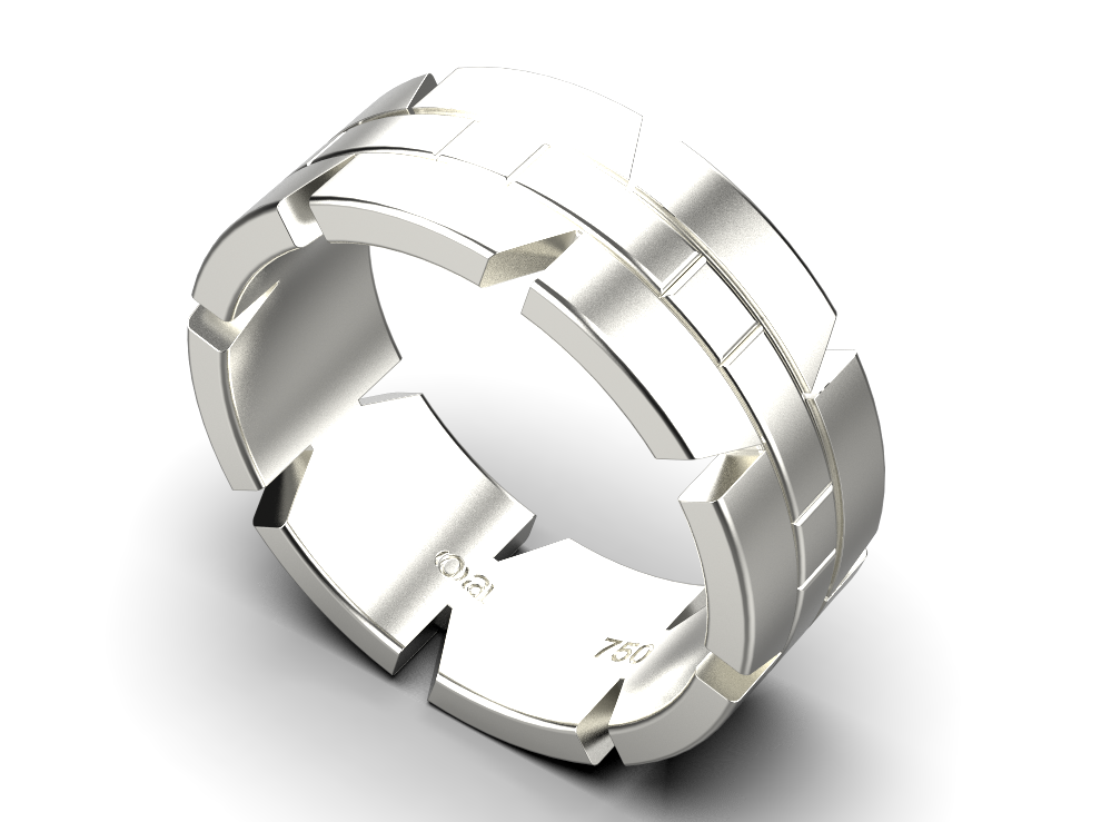 Linear Ring - 18K White Gold - ODOZIAKUCHI