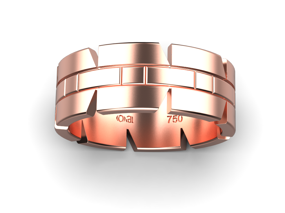 Linear Ring - 18K Rose Gold - ODOZIAKUCHI