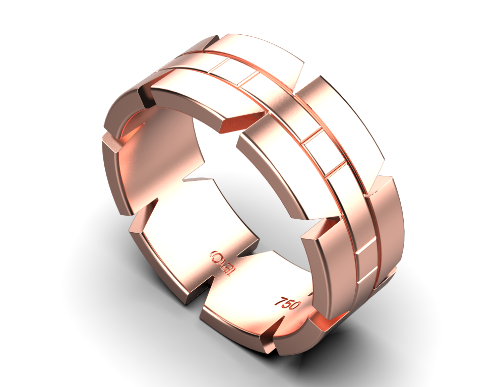 Linear Ring - 18K Rose Gold - ODOZIAKUCHI