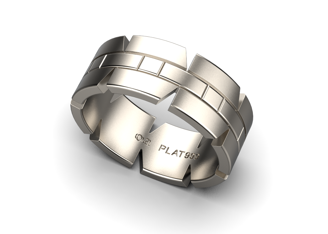 Linear Ring - Platinum - ODOZIAKUCHI