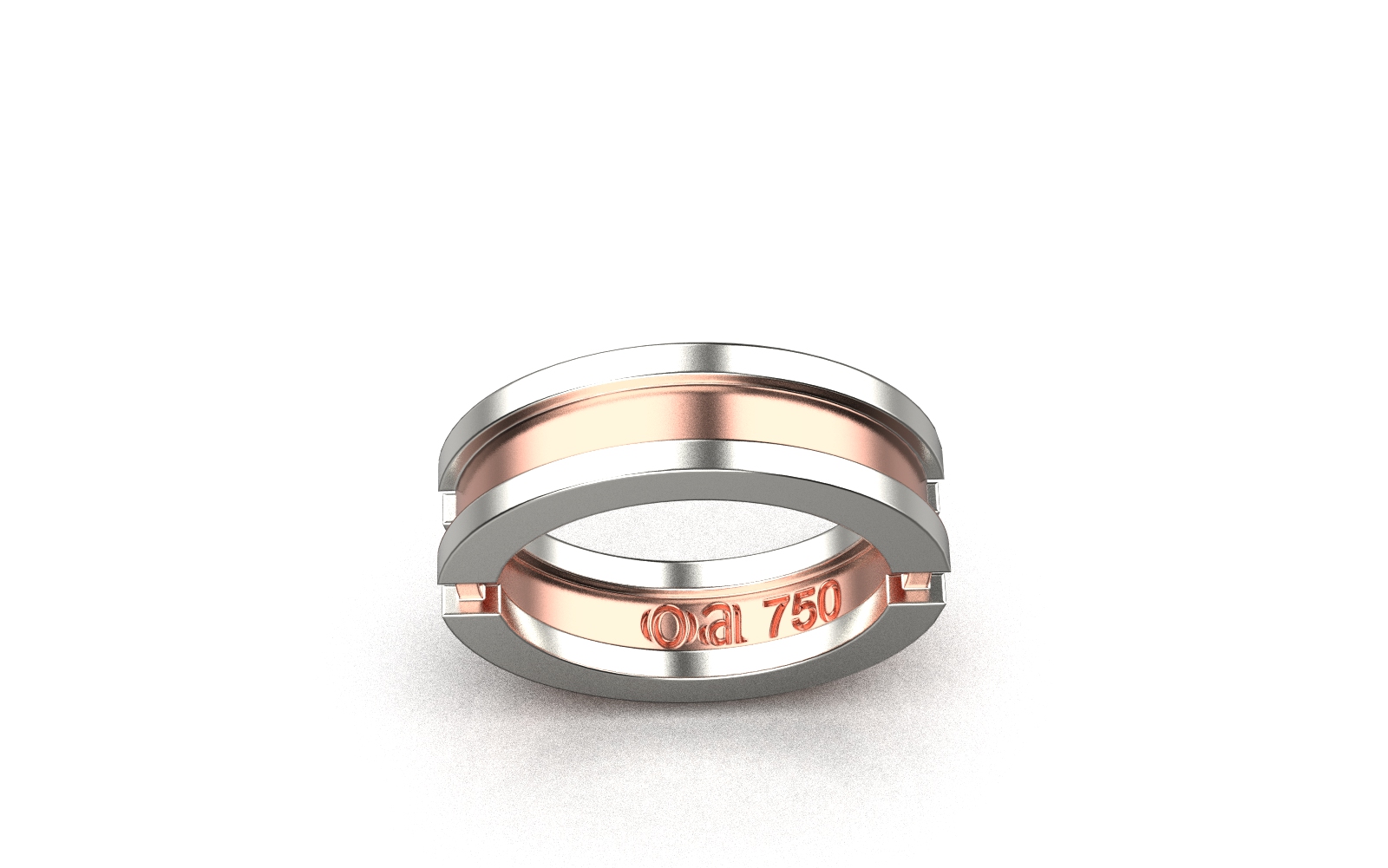 Aku Ring - 18K Rose Gold, White Gold - ODOZIAKUCHI