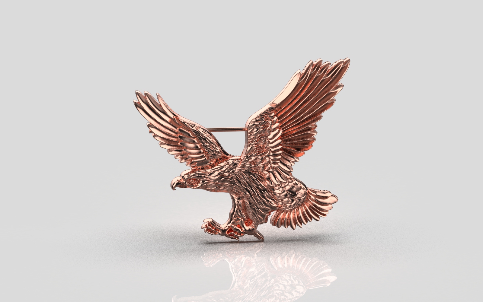 Eagle Brooch - 18K Rose Gold - ODOZIAKUCHI