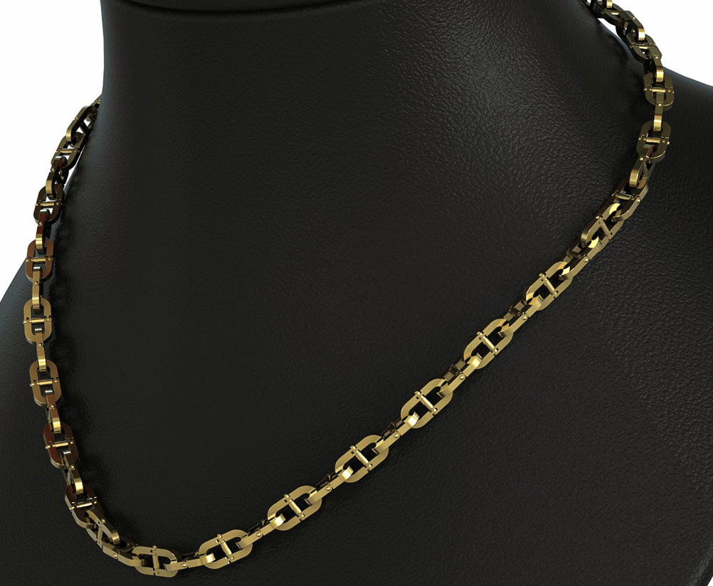 Linear Screw Chain - 18K Vermeil Gold - ODOZIAKUCHI