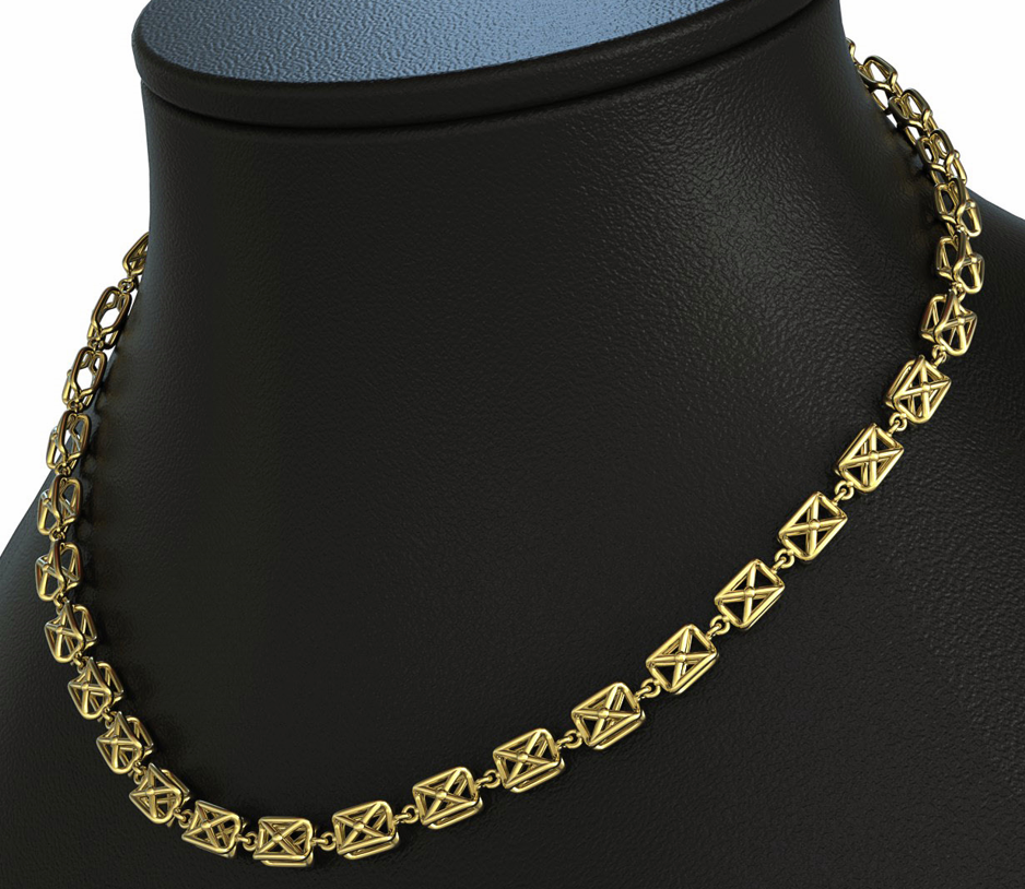 Alabaster Necklace - 18K Yellow Gold Plated Sterling Silver - ODOZIAKUCHI