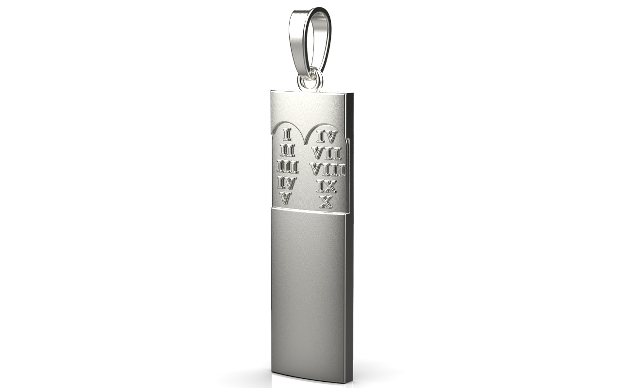 10 commandment Pendant - Platinum - ODOZIAKUCHI