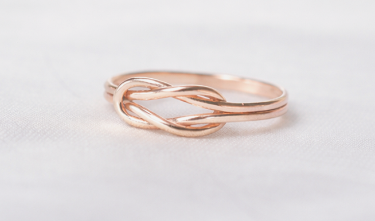 Knot Ring - 18K Rose Gold - ODOZIAKUCHI