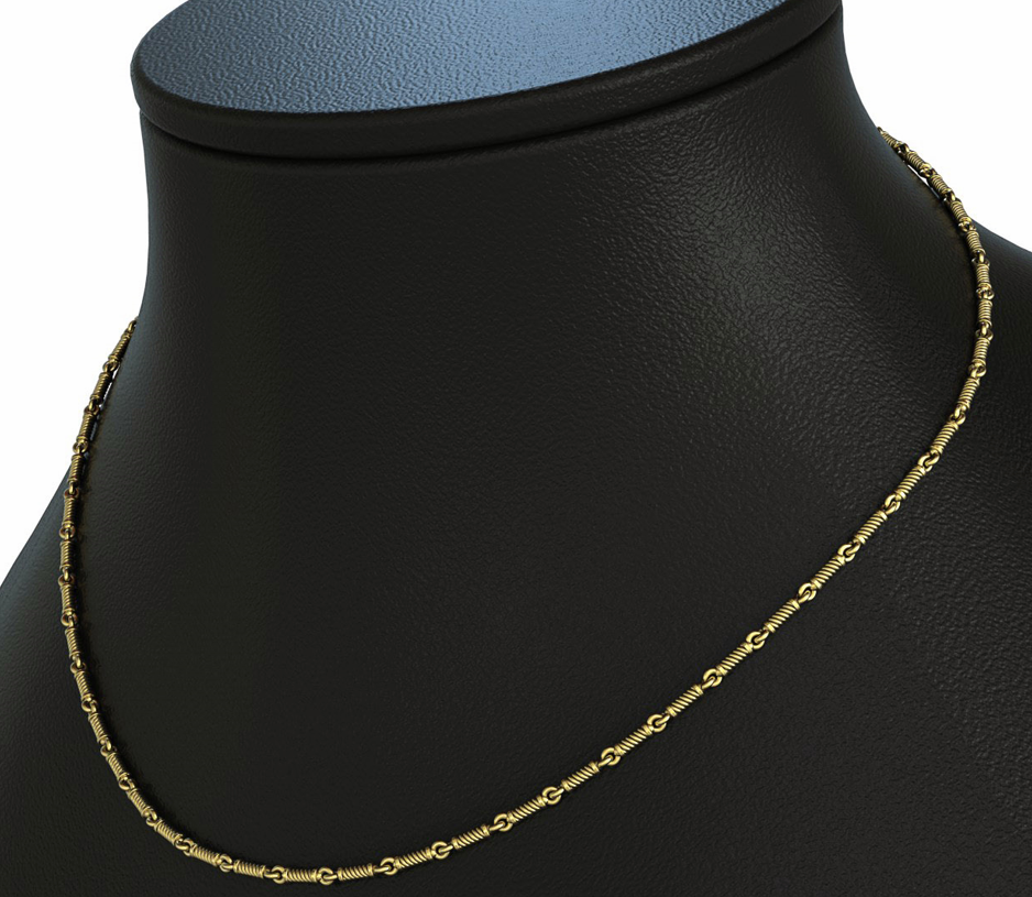 Spun Link Necklace - 18K Gold - ODOZIAKUCHI